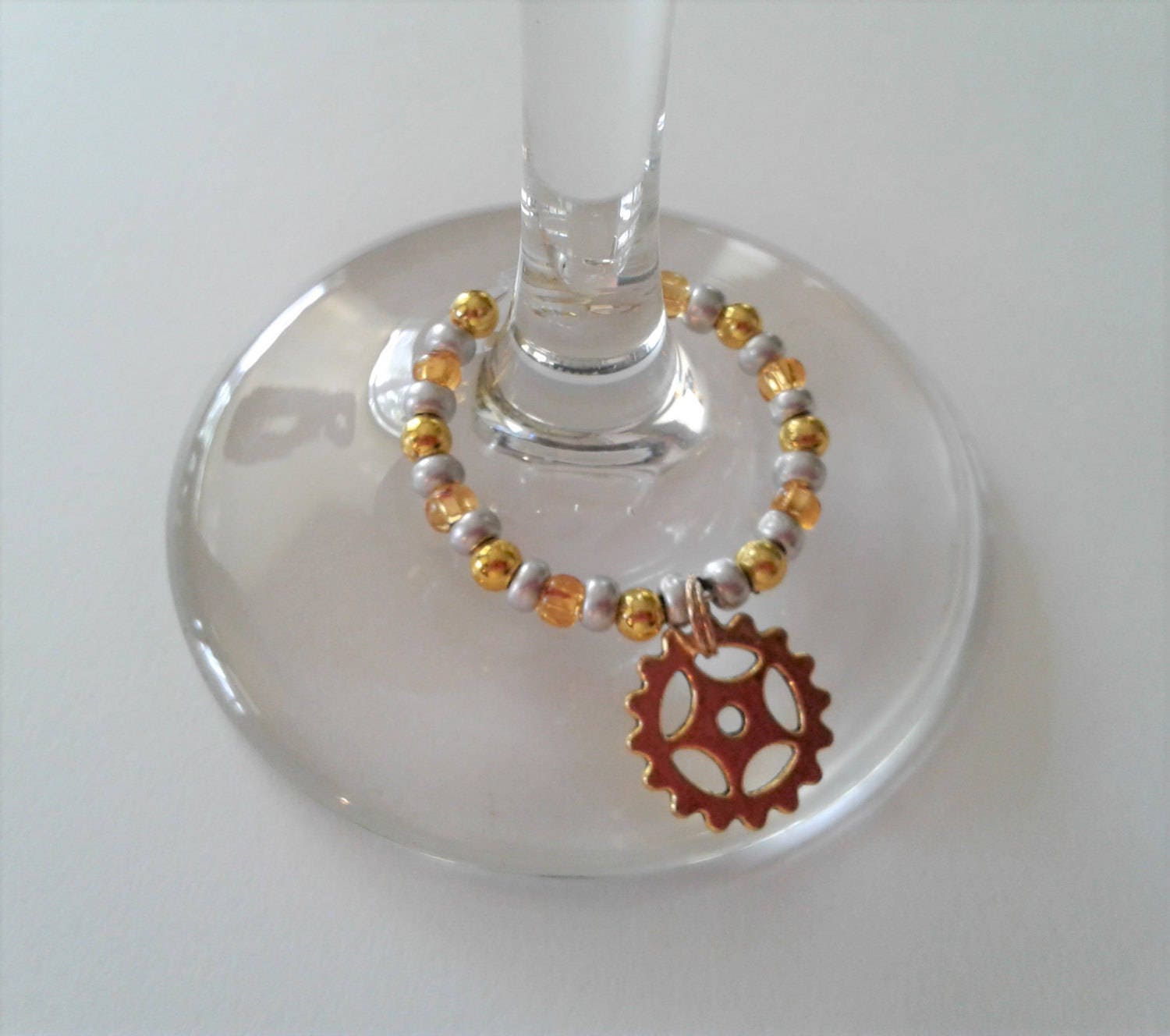Steampunk Gear Wine Glass Rings Set of 4 - Etsy