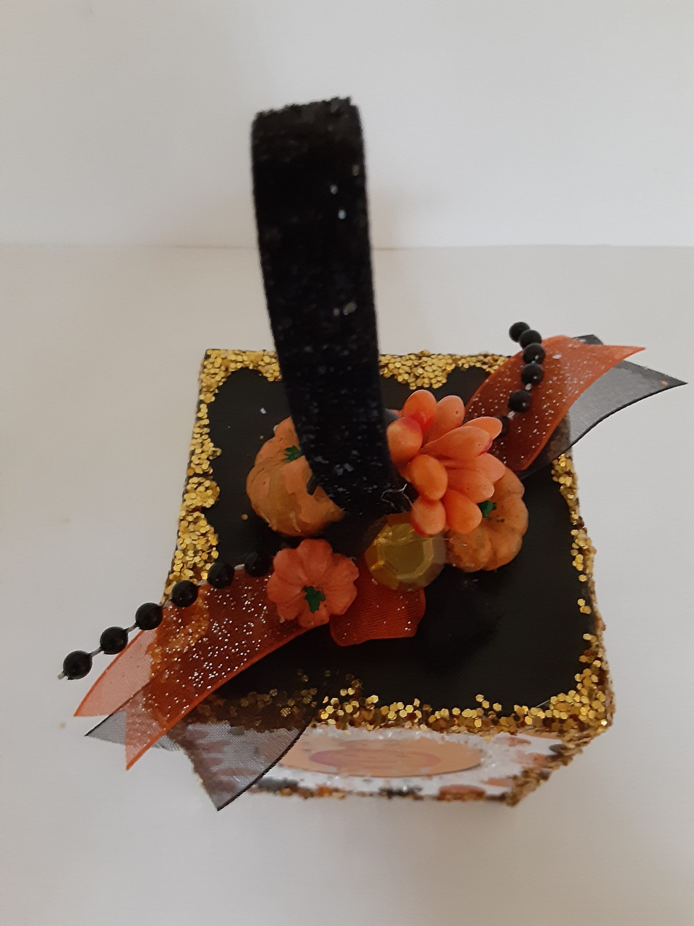 Halloween Paper Mache Block Ornament With Vintage Images and Faux ...