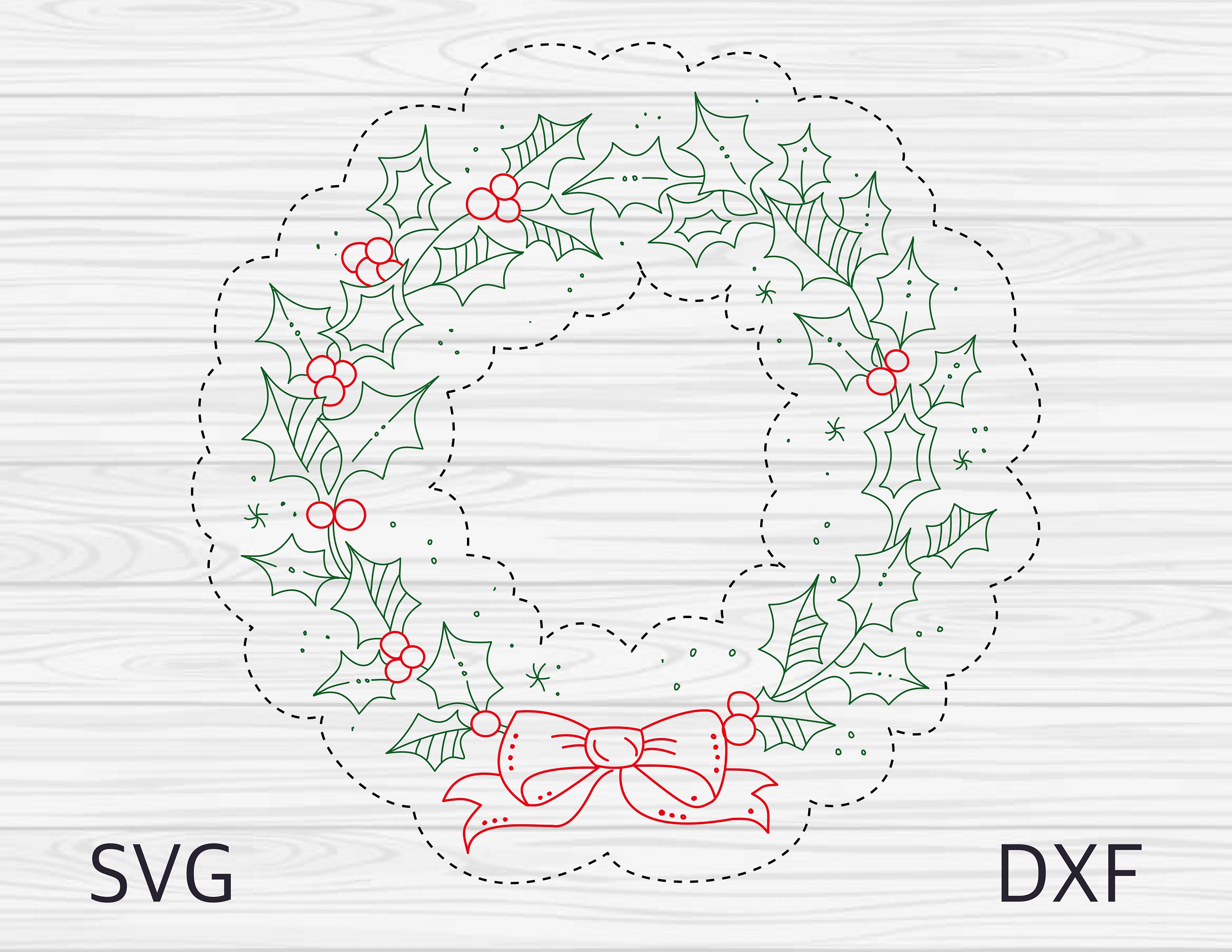 Christmas Wreath SVG Bundle, Holiday Wreath SVG, Christmas House ...