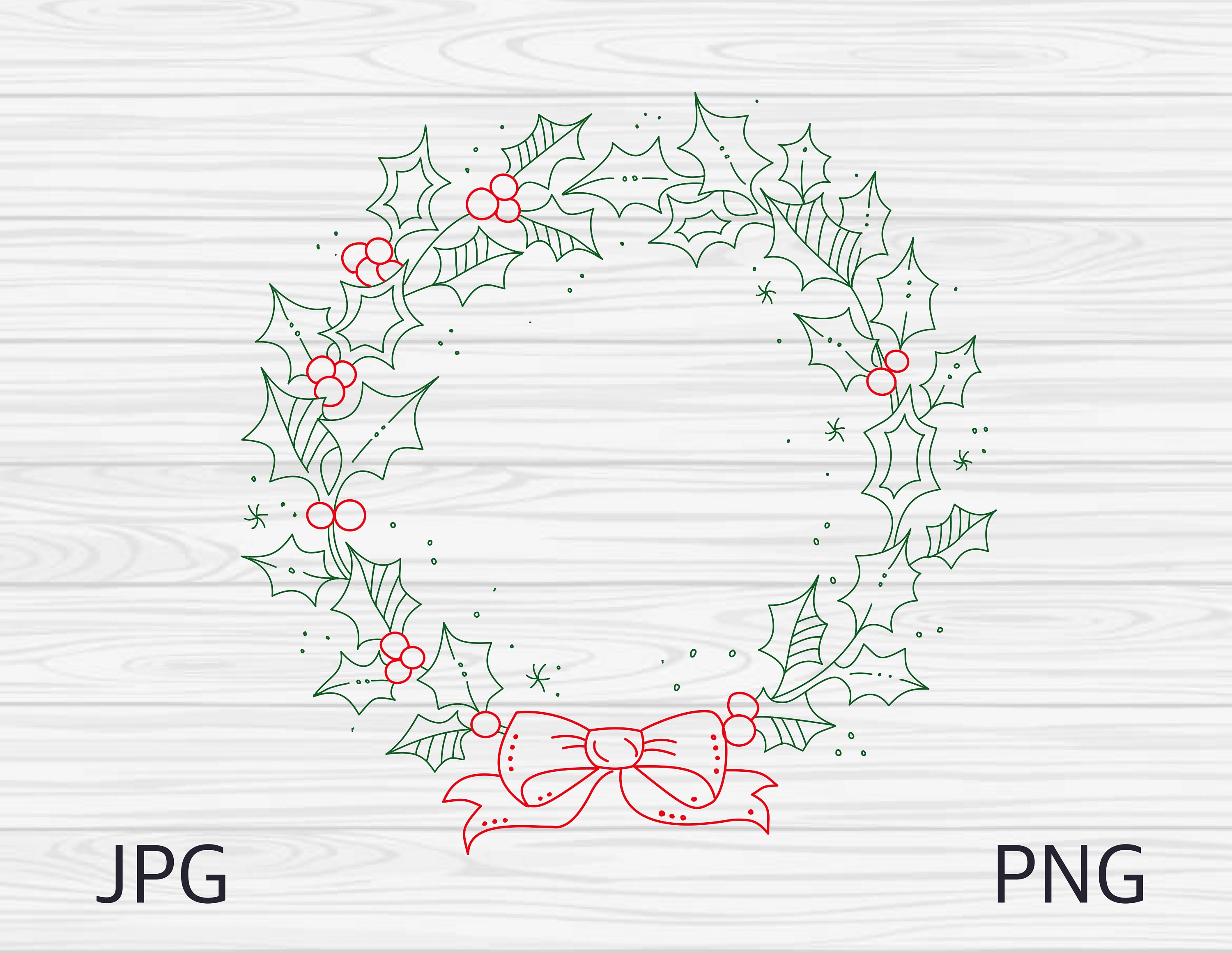Christmas Wreath SVG Bundle, Holiday Wreath SVG, Christmas House ...
