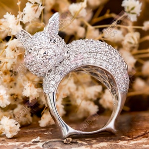 Unique Designer Rabbit Animal Inspired Ring, Exclusive Party Wear Ring ...