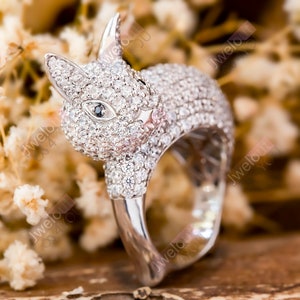 Unique Designer Rabbit Animal Inspired Ring, Exclusive Party Wear Ring ...