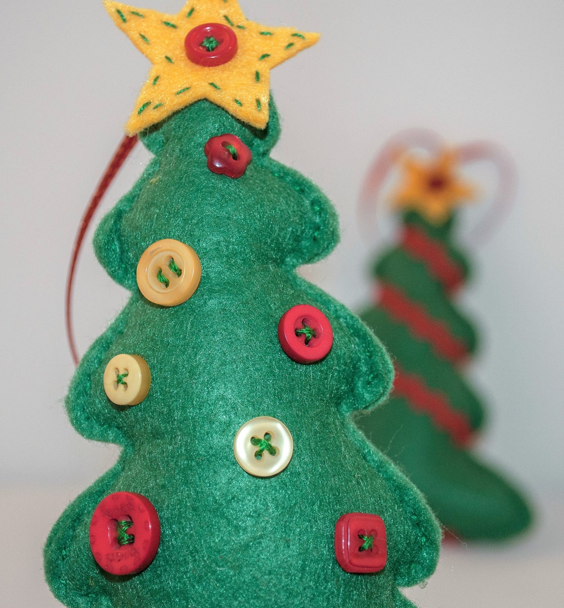 Christmas Felt Tree Decoration - Pattern and Instructions - Etsy