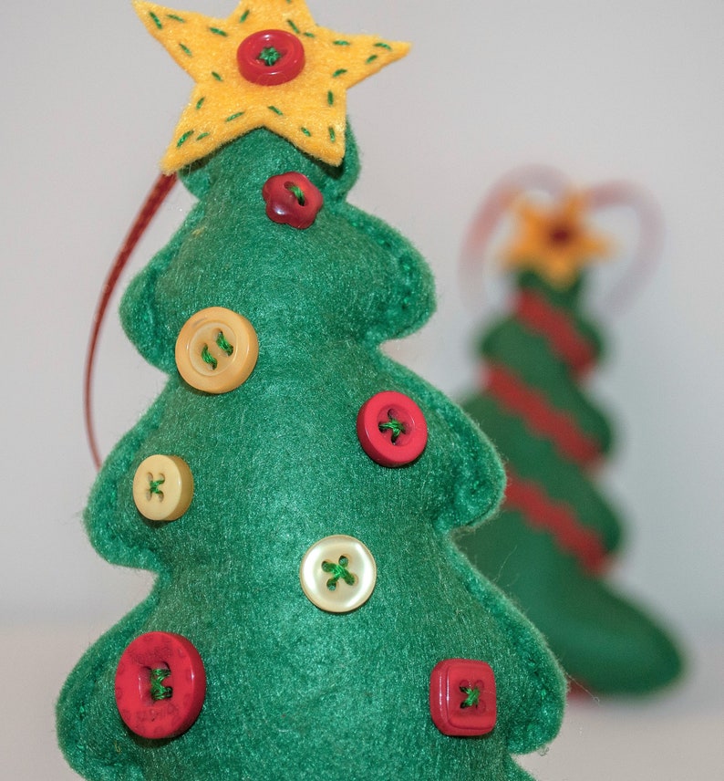 Christmas Felt Tree Decoration - Pattern and Instructions - Etsy