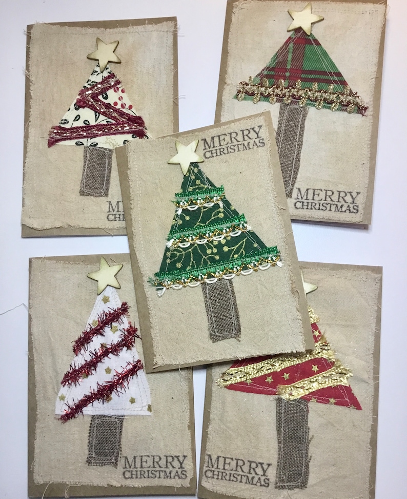 Individually Handmade 'scrappy' Christmas Cards - Etsy