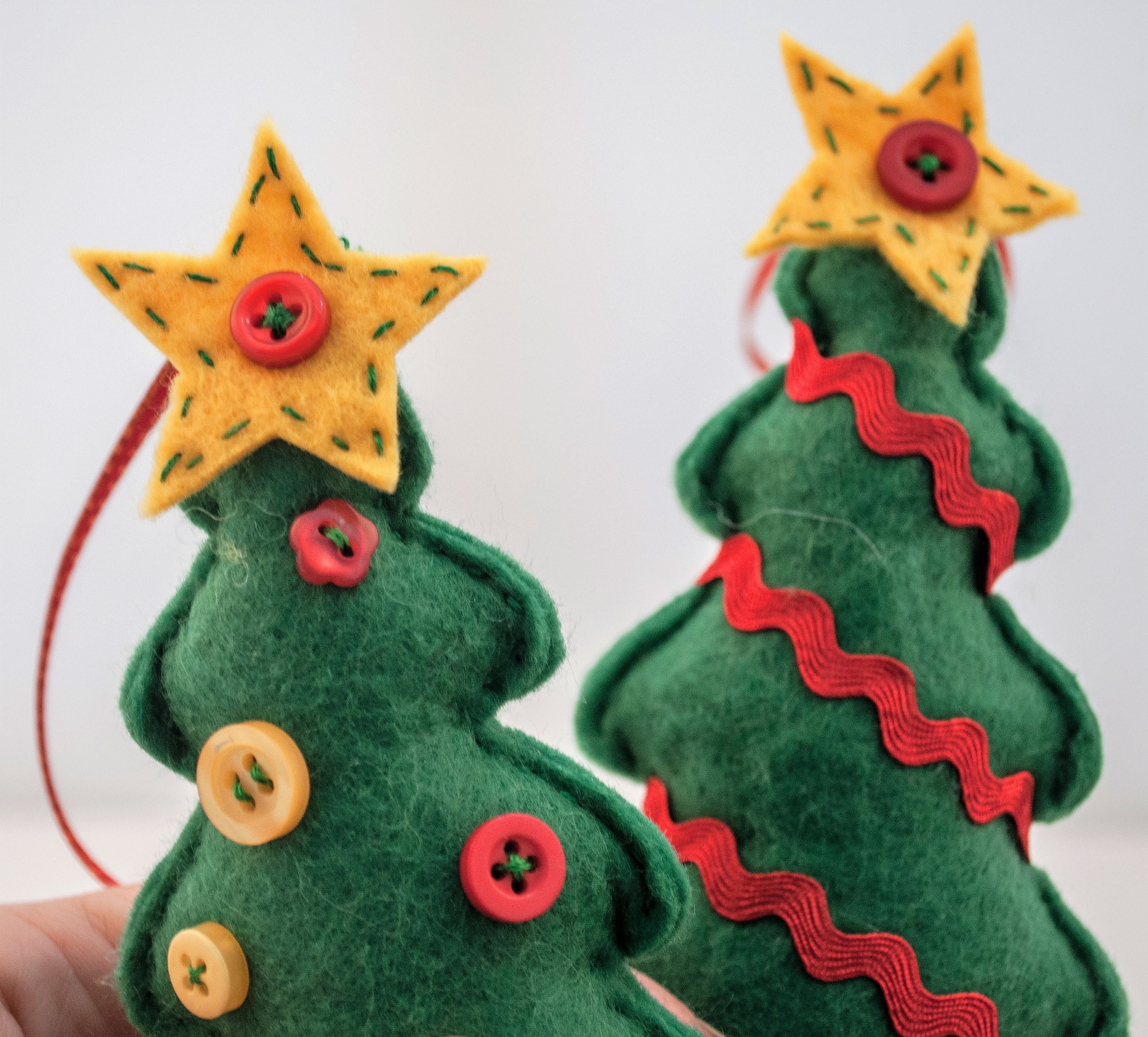 Christmas Felt Tree Decoration - Pattern and Instructions - Etsy