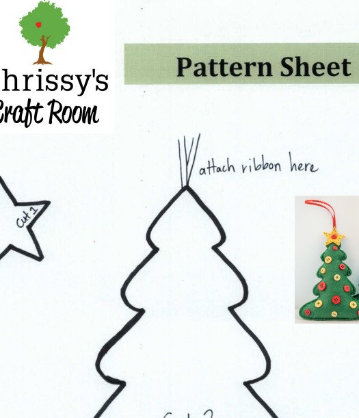 Christmas Felt Tree Decoration - Pattern and Instructions - Etsy
