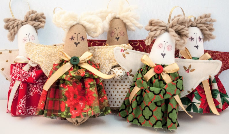 Christmas Linen Angel - Pattern - Etsy