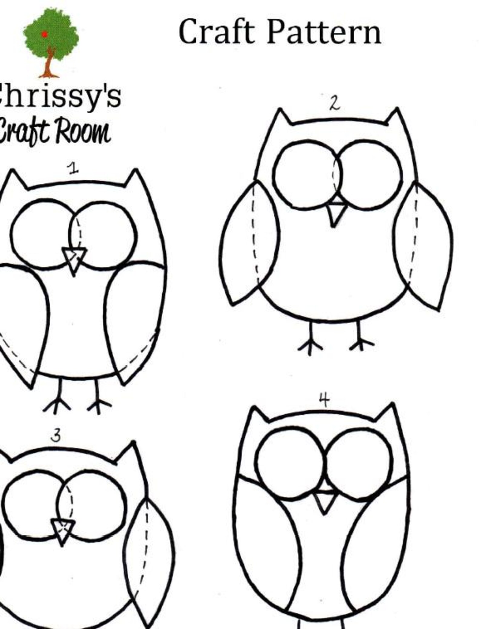 Owl Design for Cards and Crafts - Downloadable Pattern (set 1) - Etsy
