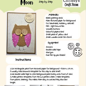 Owl Design for Cards and Crafts - Downloadable Pattern (set 1) - Etsy