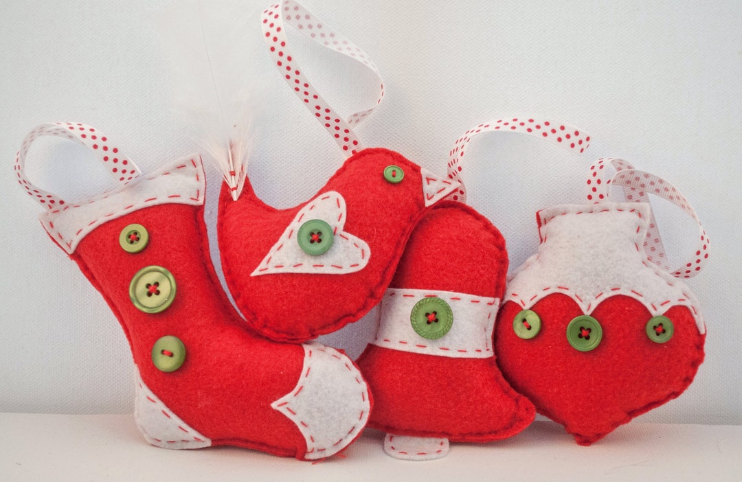 Christmas Felt Decorations Kit - Etsy