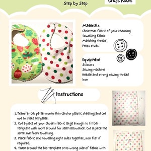 Baby Bib Christmas Edition - Pattern and Instructions - Etsy