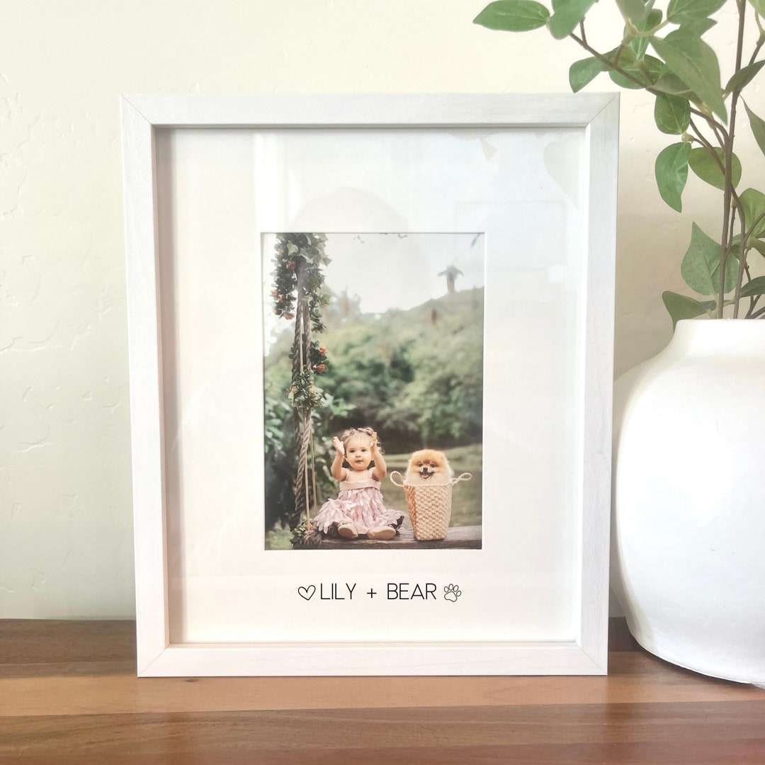 Personalized Pet and Me Picture Frame Gift, Custom Picture Frame for ...