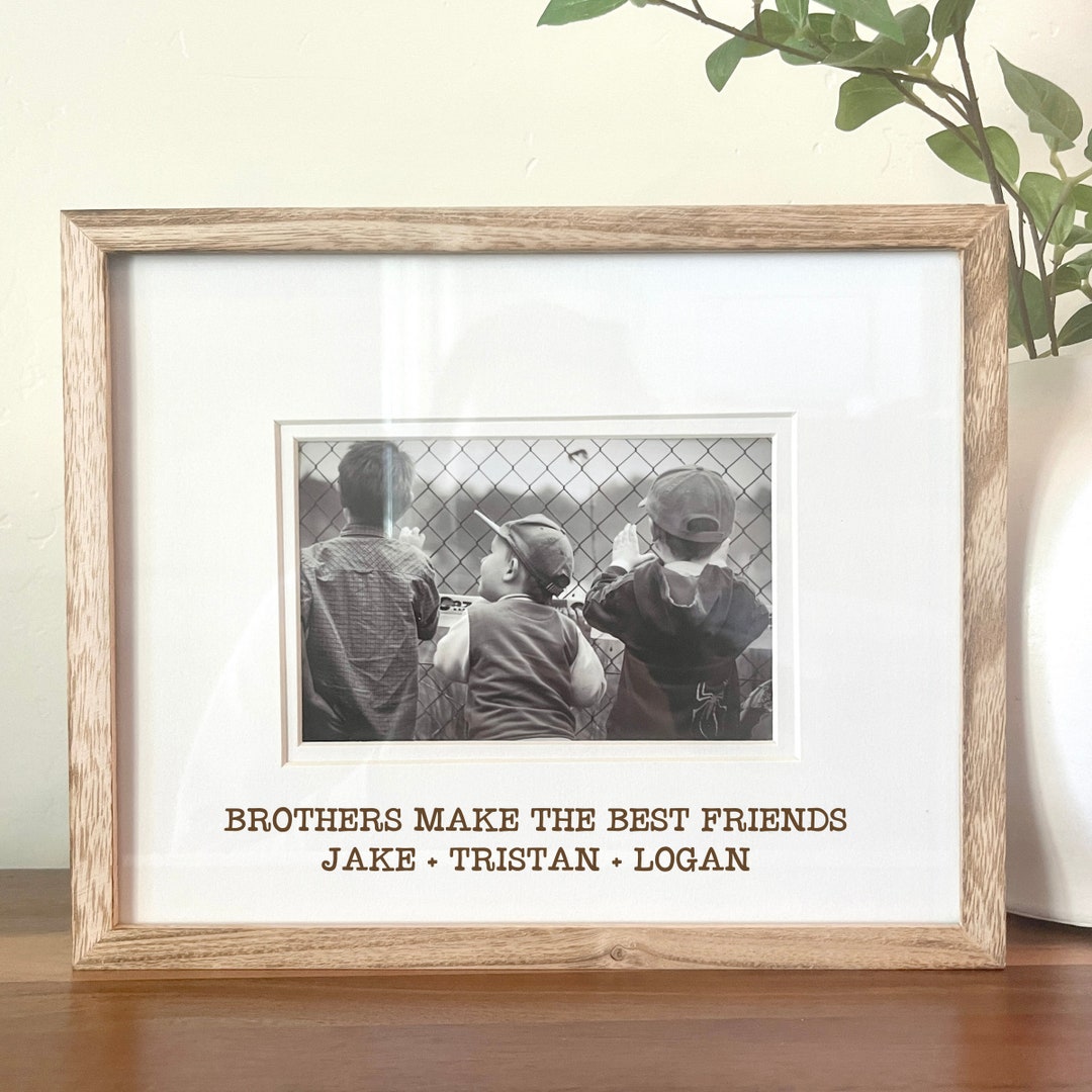 Brothers Make the Best Friends Picture Frame Picture Frame - Etsy