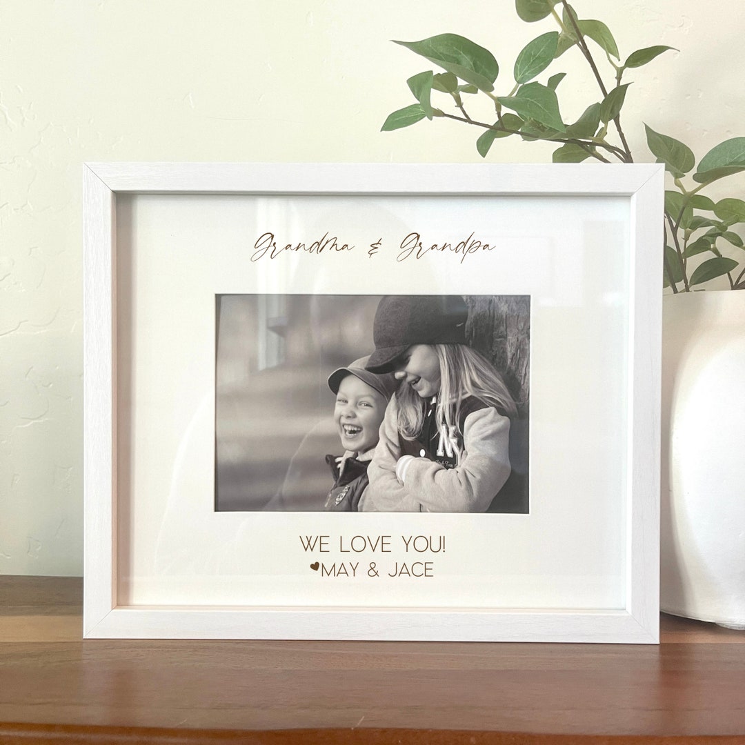 Grandma and Grandpa We Love You Picture Frame Gift From - Etsy