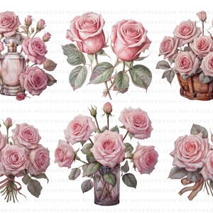 24 Beautiful Pink Roses PNG Clipart – High-quality Transparent Flower ...