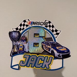 Personalized Racing Cake Topper | Custom Driver, Birthday Party Decor ...