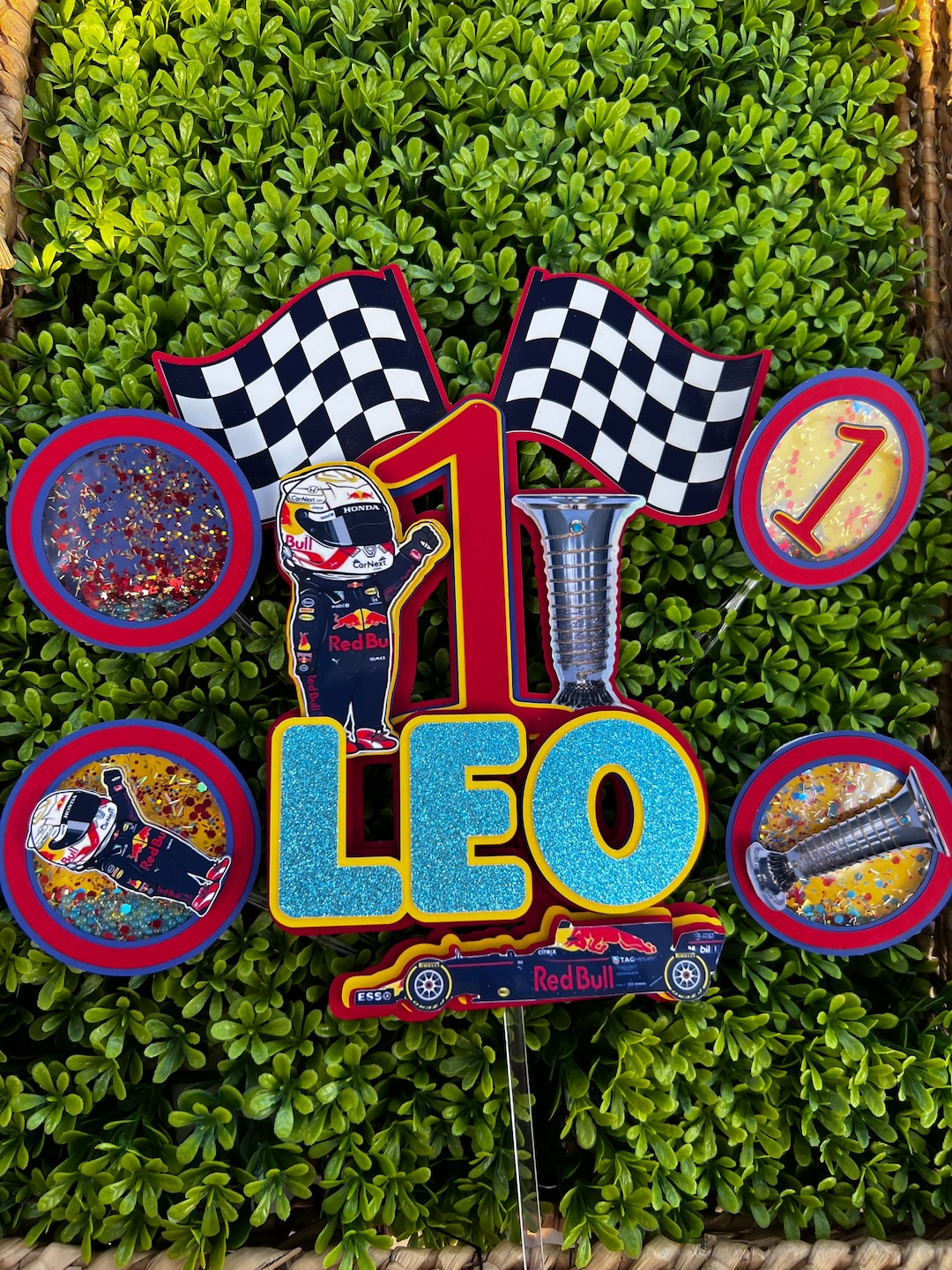 Fórmula 1 Redbull Custom Cake Topper/ Carrera/ Coches - Etsy México