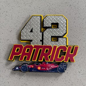 Formula 1 Ferrari Racing Cake Topper - Etsy