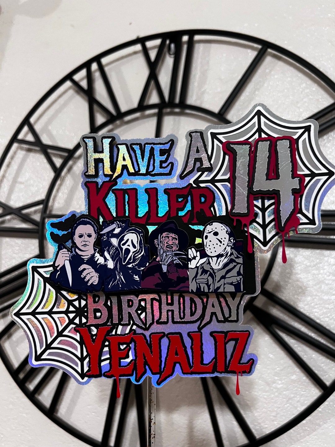 Horror Custom Cake Topper I Can Make Any Theme Any Movie - Etsy