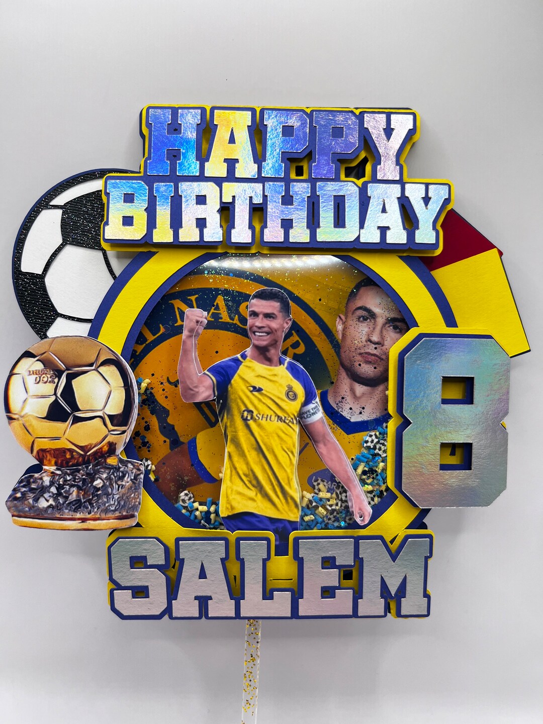 Soccer Player Cake Topper Al Nassr Party Favors, Banner, Cup Cake ...