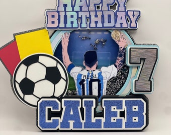 Messi Cake Topper, Messi Inter Miami Cake Topper, Soccer Cake Topper ...
