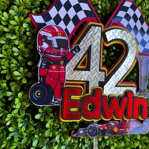 Formula 1 Ferrari Racing Cake Topper - Etsy