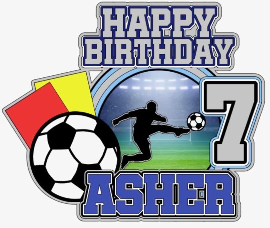 Soccer Player Cake Topper - Etsy