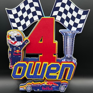 Fórmula 1 Redbull Custom Cake Topper/ Carrera/ Coches - Etsy México