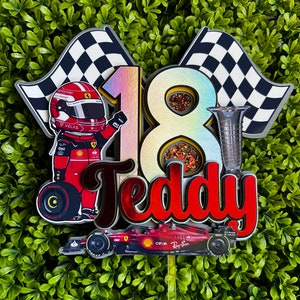Formula 1 Ferrari Racing Cake Topper - Etsy
