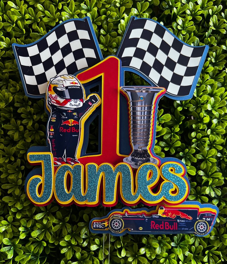 Fórmula 1 Redbull Custom Cake Topper/ Carrera/ Coches - Etsy México