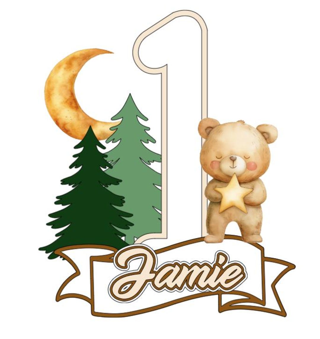 Bear Cake Topper| Bear Party Favors| Cupcake Toppers| Banners| Gable ...