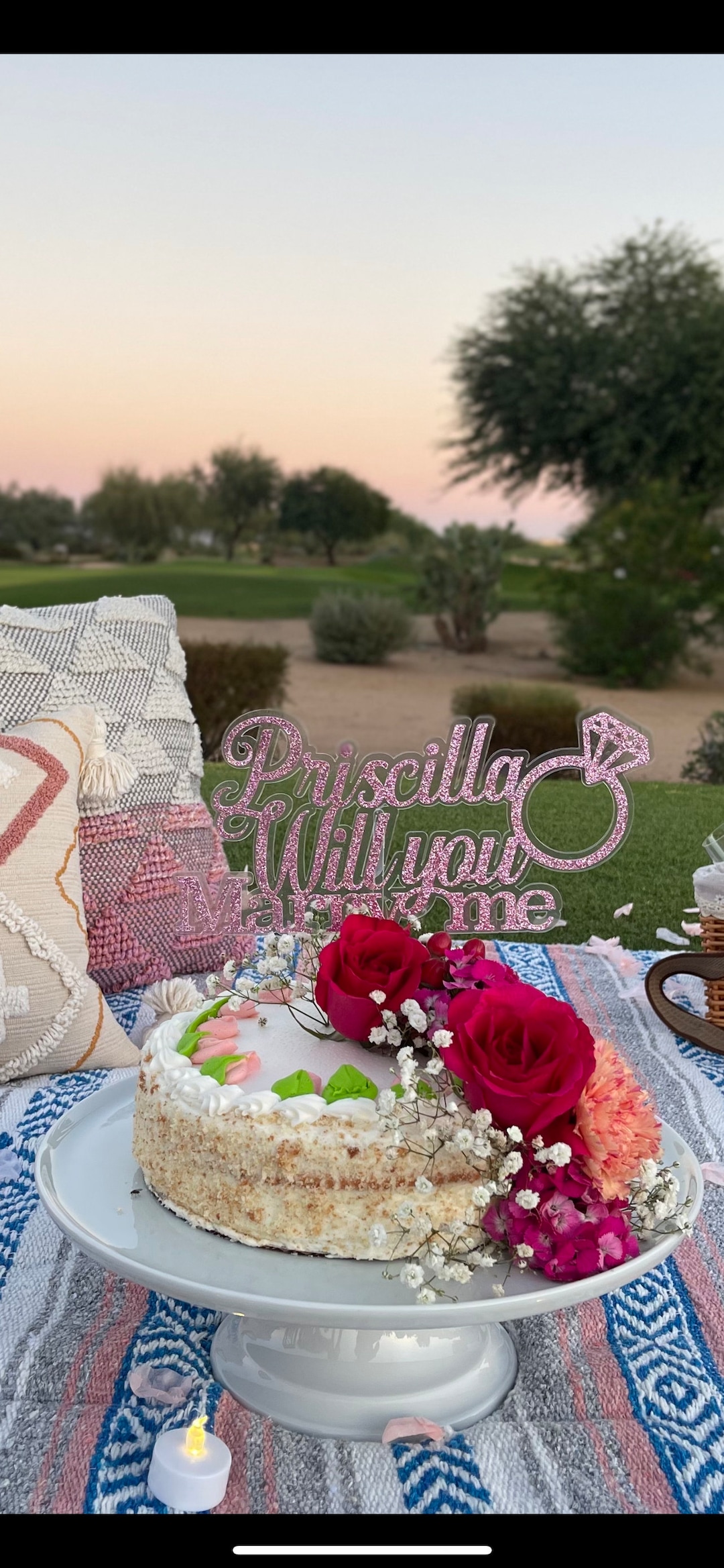 Custom Will You Marry Me Cake Topper Marry Me. - Etsy