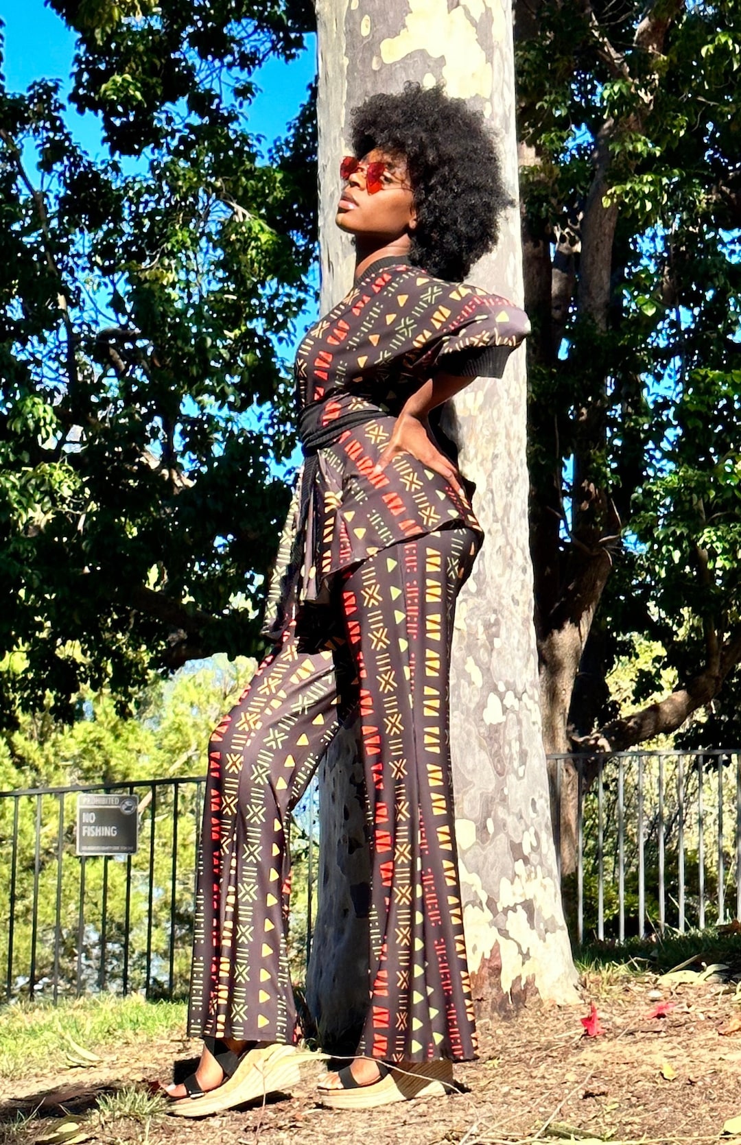 Boot Leg Pants african Lineage / Women's Flare Pants / Soft Stretchy ...