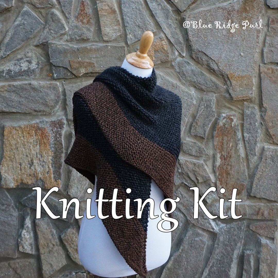 Outlander Shawl Knitting Kit / Fiery Cross Shawl Pattern / DIY Shawl ...