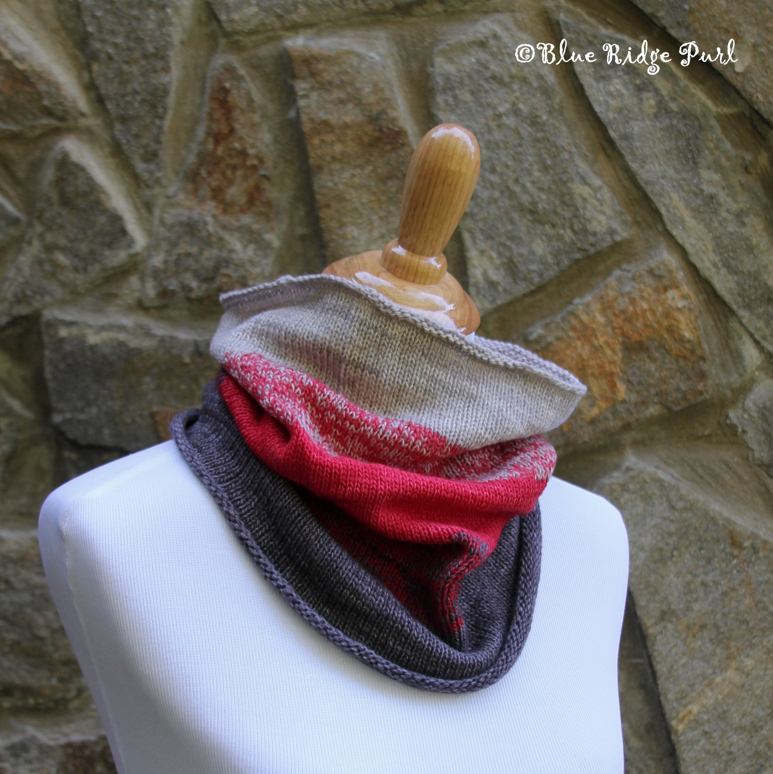 Merino Wool Cowl Knitting Kit, Malabrigo Yarn, Gradient Scarf, Pattern ...