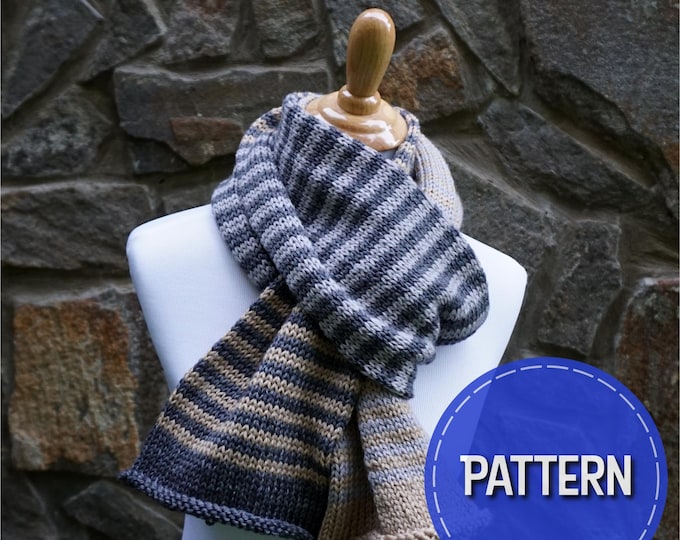 The Super Stripe Scarf Knitting Pattern - Etsy Canada
