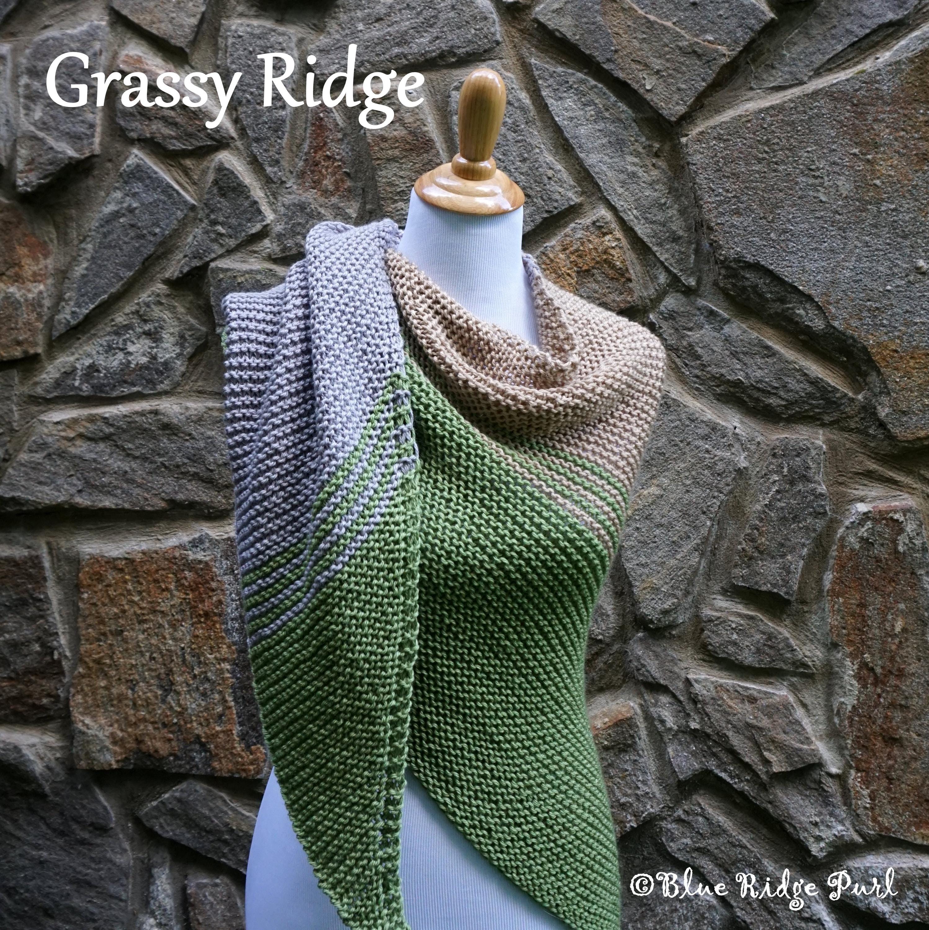 Hand Knit Wrap, Triangle Knitted Shawl, Color Block Shawl, Merino Wool ...