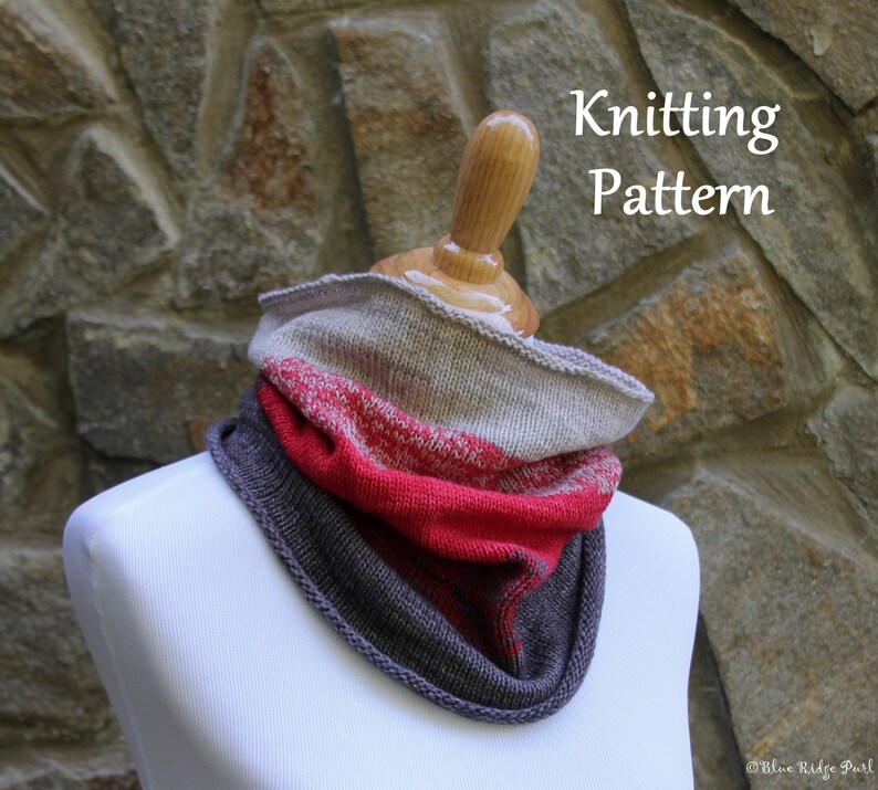 Gradient Cowl Knitting Pattern Ombre Knit Cowl Pattern - Etsy