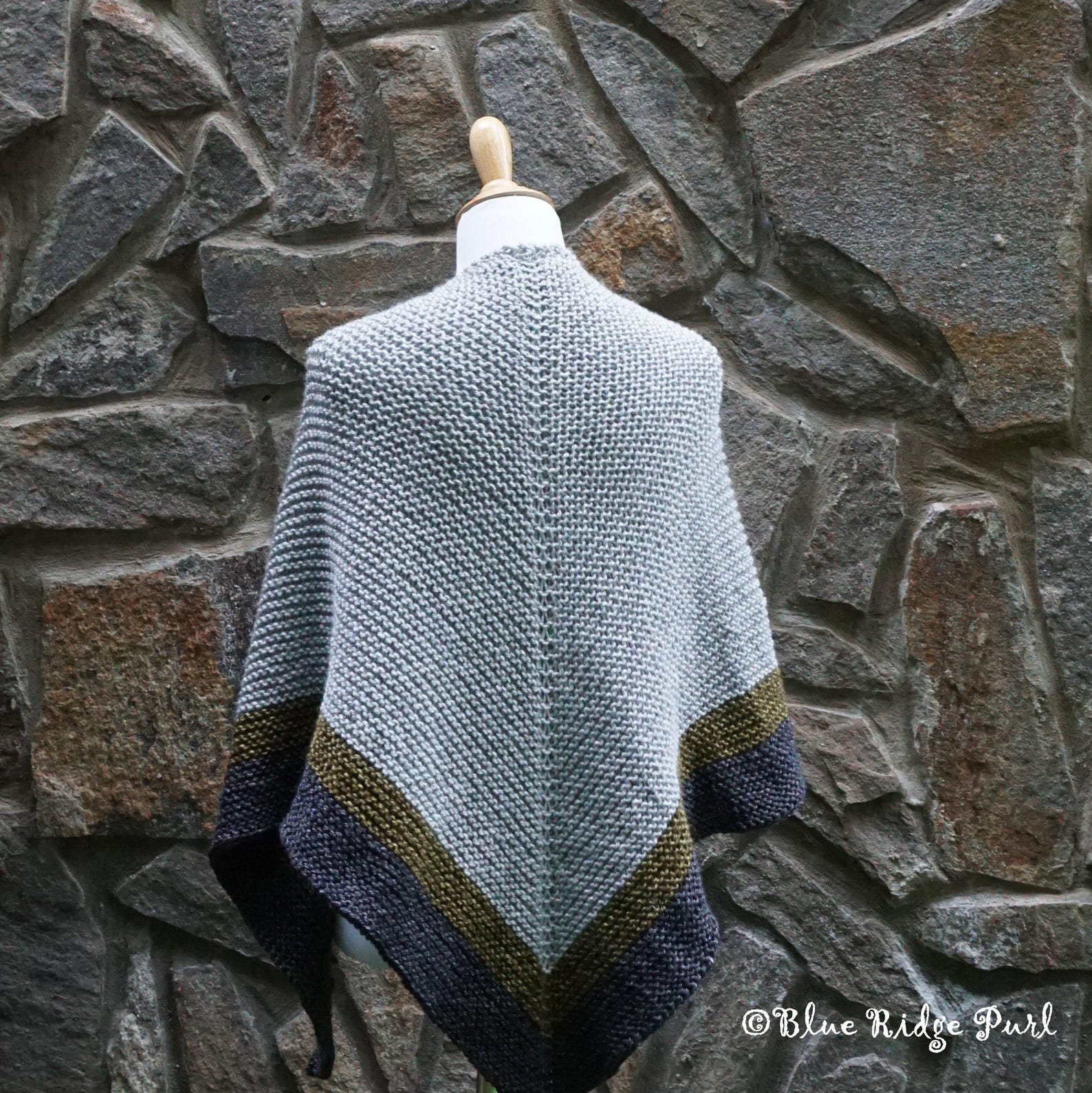 Large Knitted Triangle Wrap, Outlander Rent Shawl, Hand Knit Shawl With ...
