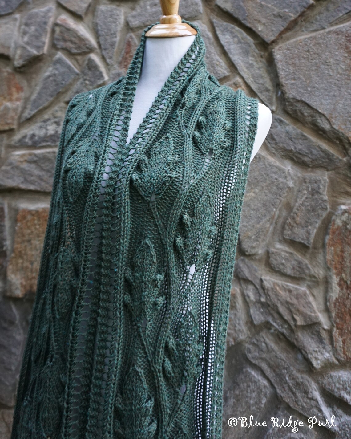 Hand Knit Scarf, FALL LEAVES, Green Hand Knitted Scarf, 100% Wool - Etsy