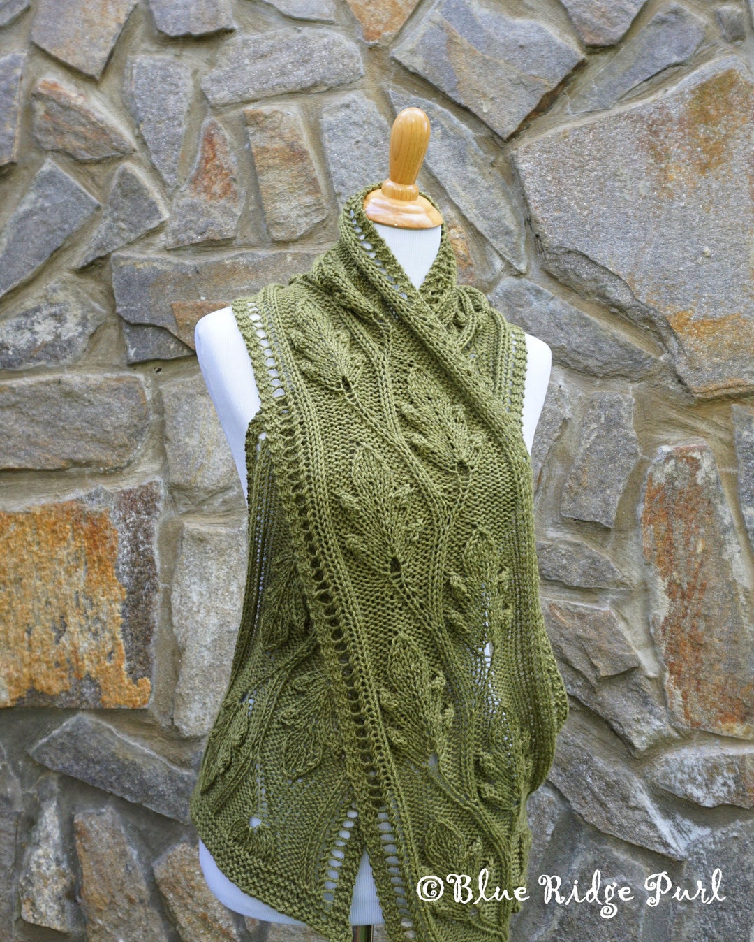 Green Hand Knitted Scarf, Autumn Leaves Scarf, 100% Wool - Etsy