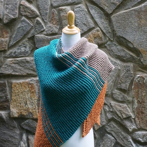 Shawl Knitting Pattern, Merino Wool, Striped Shawl Pattern - Etsy