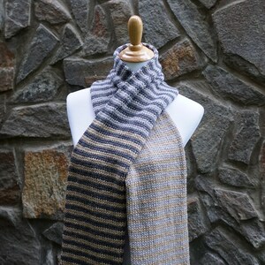Striped Scarf Knitting Kit, DIY Scarf Kit, Printed Pattern, Yarn ...