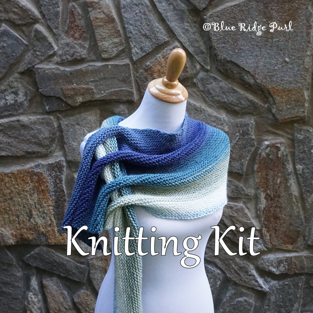 Scarf Knitting Kit, Mandala Yarn, Pattern, Yarn, Stitch Marker ...