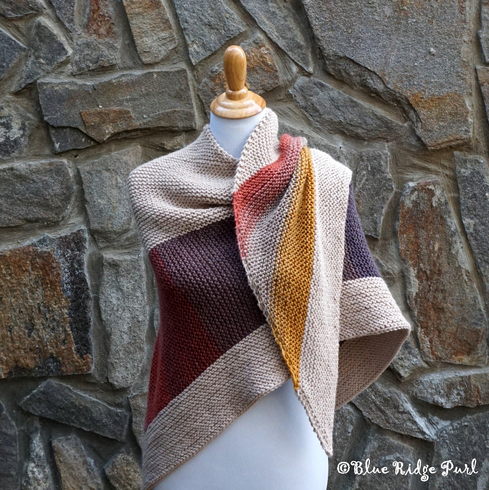 Shawl Knitting Kit, Colorful Knitted Shawl Pattern, Mandala Yarn, Large ...