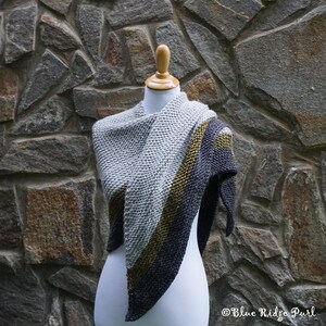 Large Knitted Triangle Wrap, Outlander Rent Shawl, Hand Knit Shawl With ...