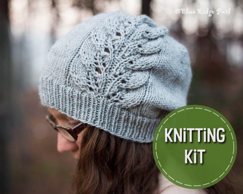 DIY Knitting Kit, Slouchy Hat Knitting Kit, 100% Superwash Wool ...