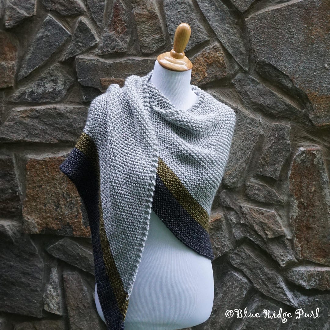 Large Knitted Triangle Wrap, Outlander Rent Shawl, Hand Knit Shawl With ...