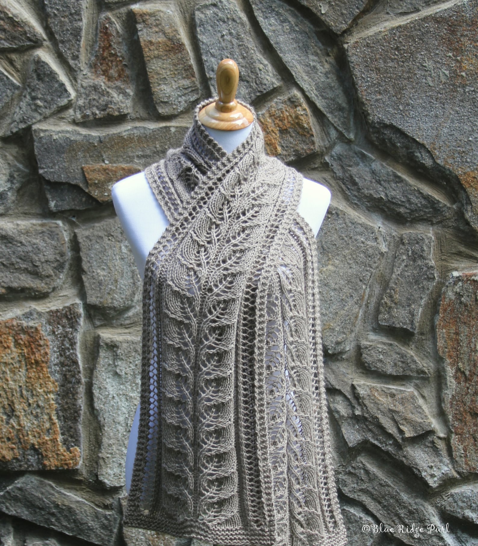 Scarf Knitting Pattern Cascading Leaves Scarf PDF Pattern - Etsy